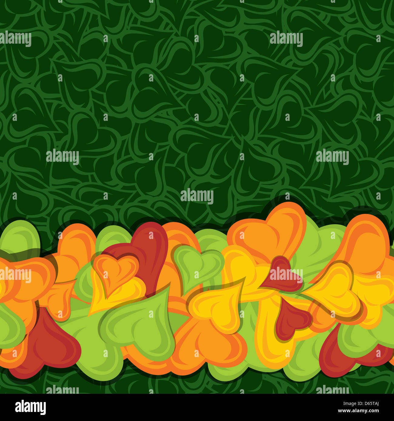 Leaves pop up border Stock Photo - Alamy