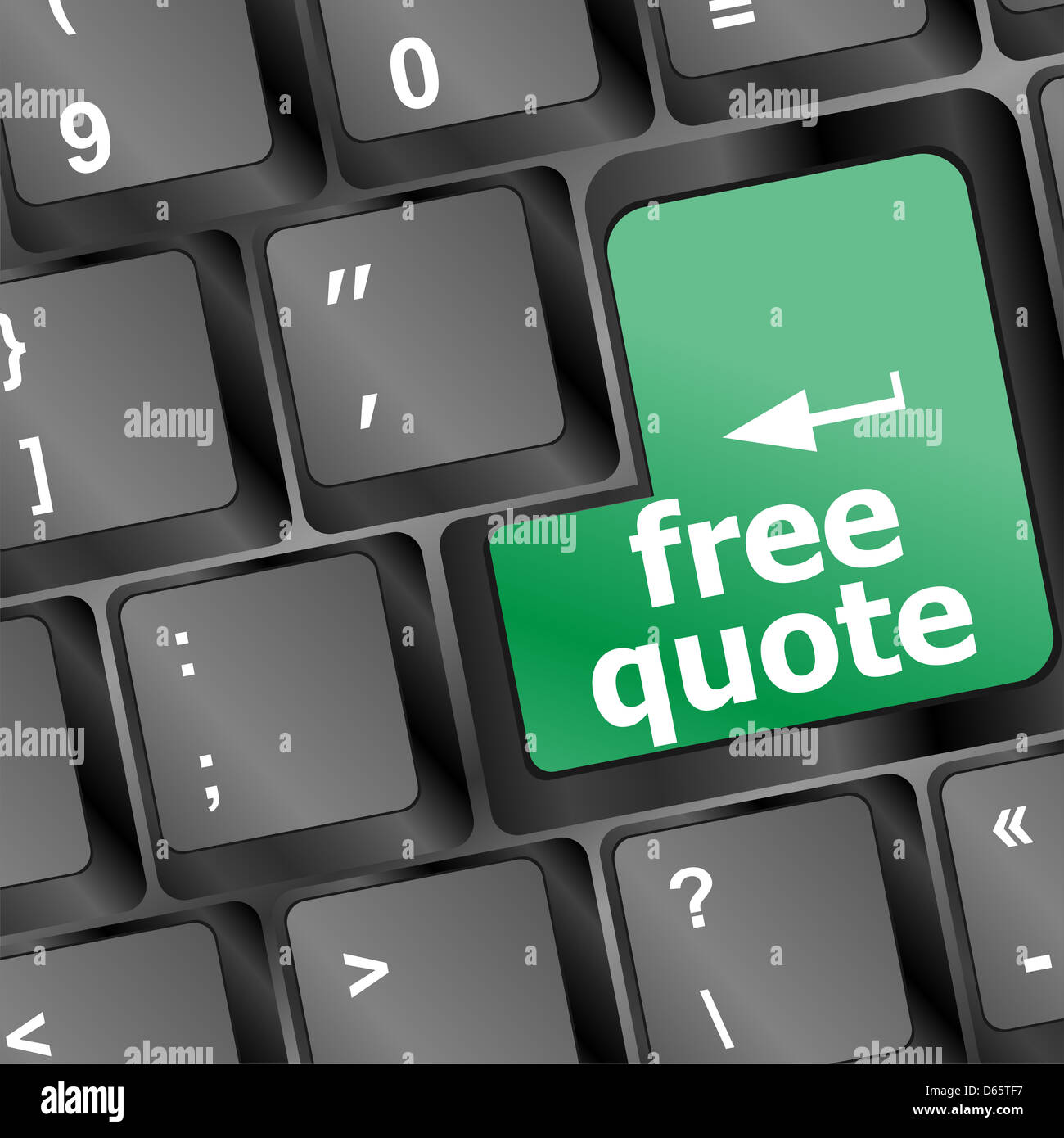 Key for free quote - business concept Stock Photo - Alamy