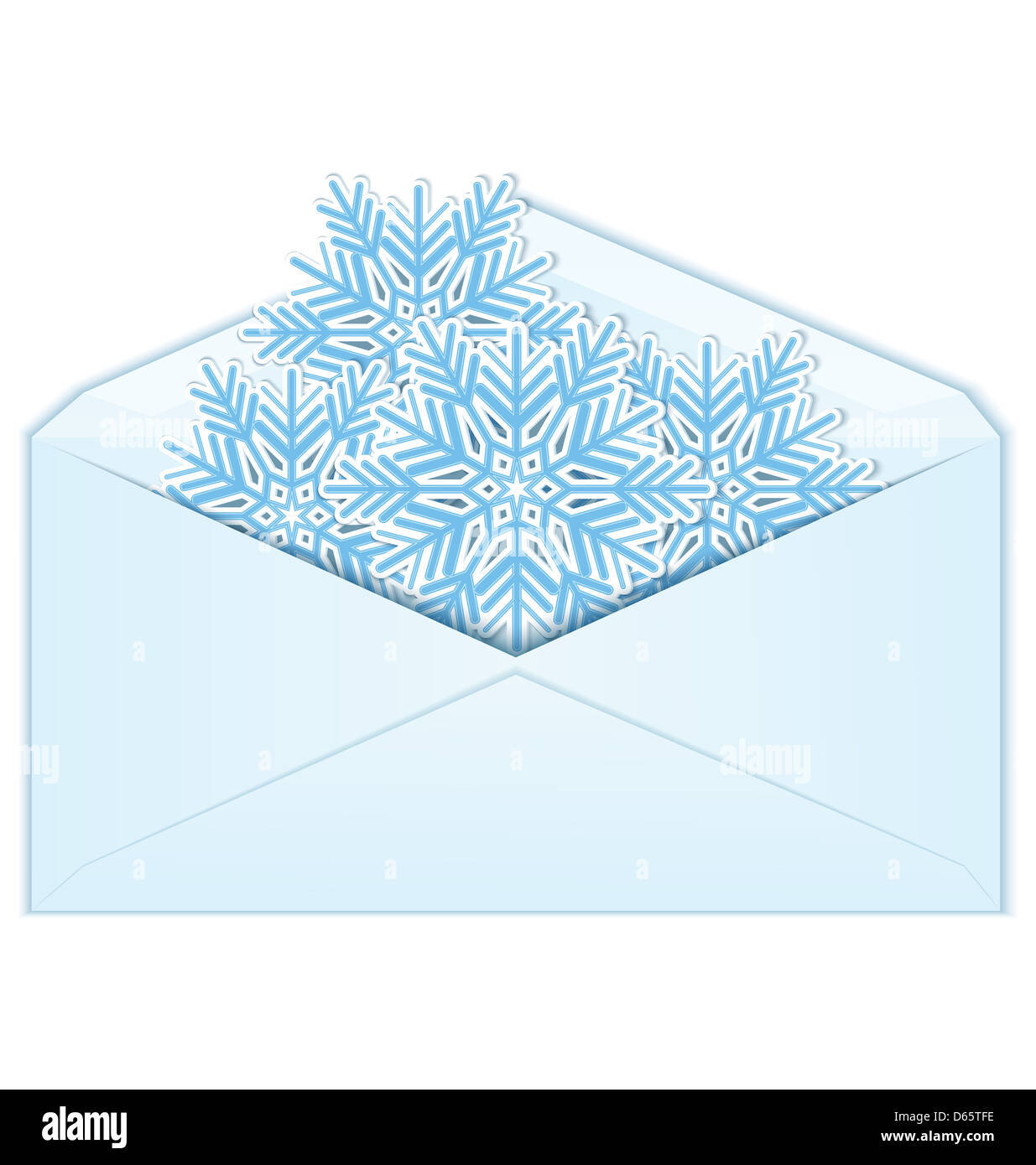 Snowflake in envelope Stock Photo - Alamy