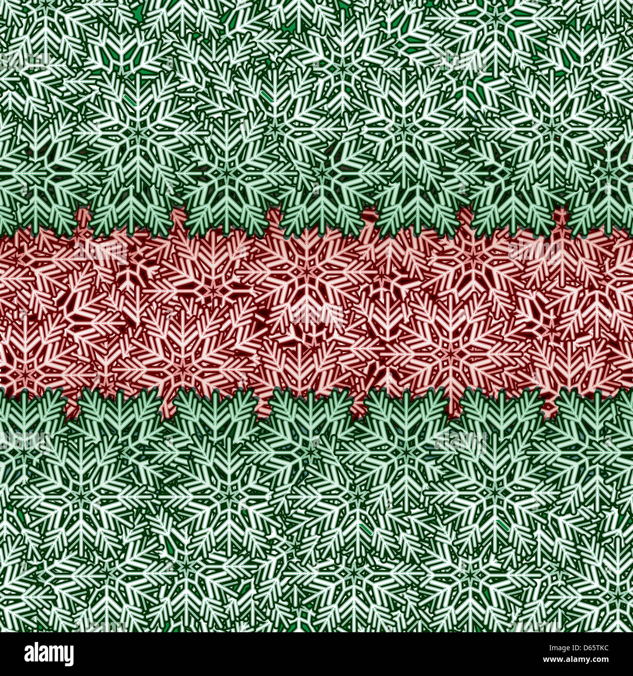 Snowflake red green seamless vector Stock Photo - Alamy