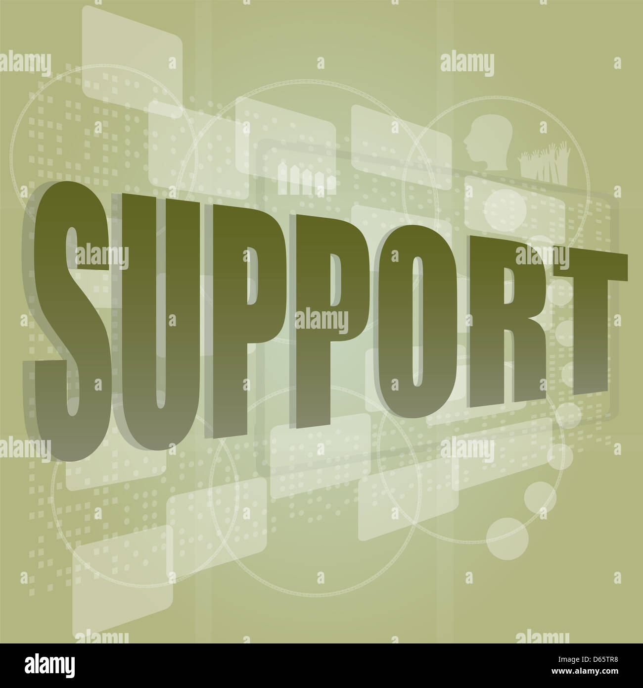 words support on digital screen, it concept Stock Photo - Alamy