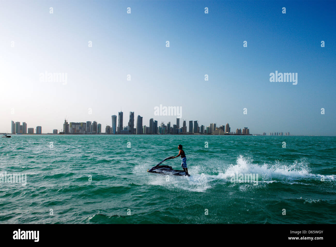 Jet ski in doha bay hi-res stock photography and images - Alamy