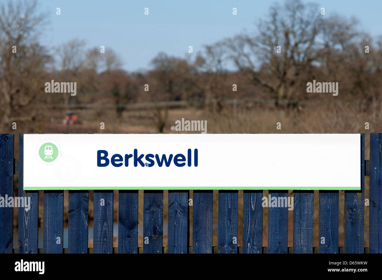 Berkswell station sign, West Midlands, England, UK Stock Photo - Alamy