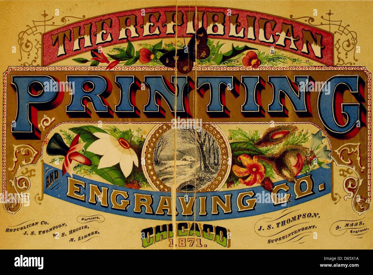 An advertisement from Harpel's Typograph Artistic Printing, showcasing ...