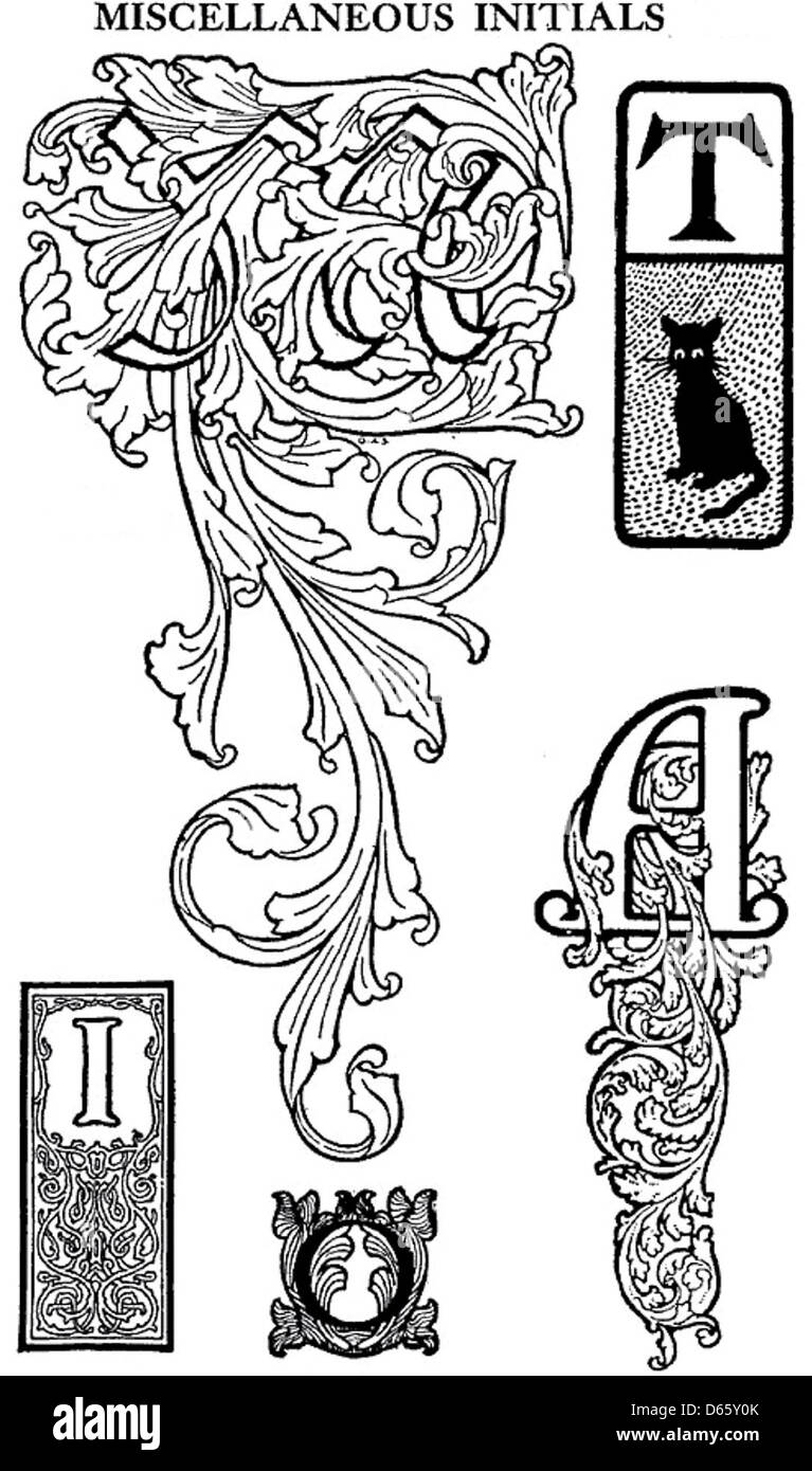 Featuring intricate lettering Black and White Stock Photos & Images - Alamy