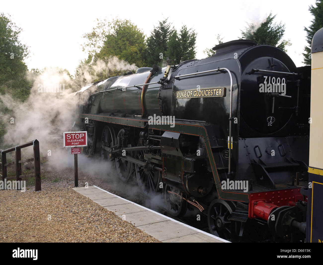 Steam locomotive 71000 "Duke of Gloucester" at Nene Valley Railway 1940 ...