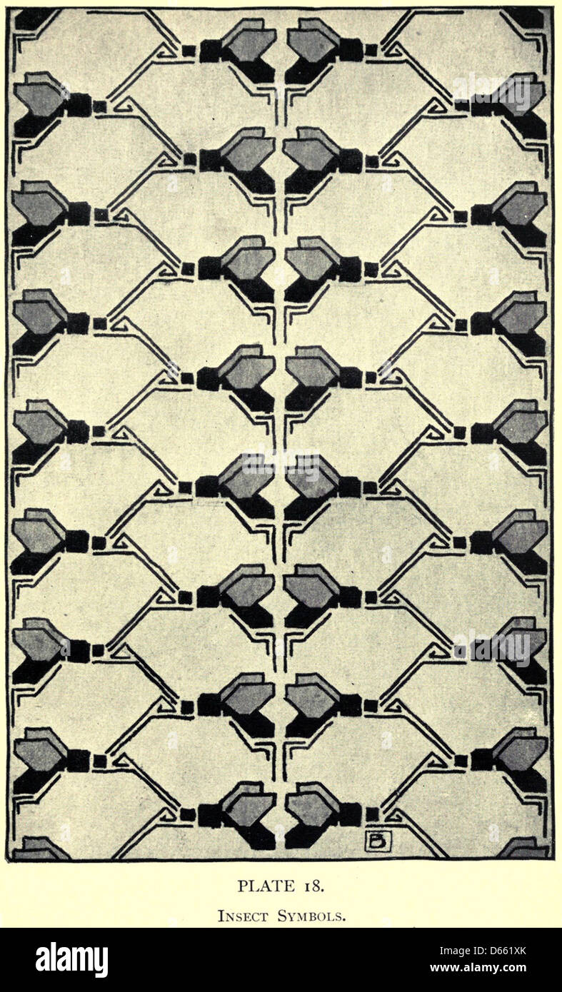 Plate 18 from the Arts and Crafts movement, featuring a design by ...