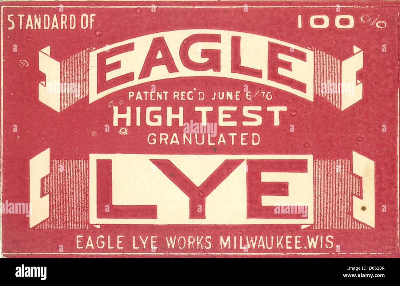This image features a vintage advertisement for Eagle Lye, a well-known ...
