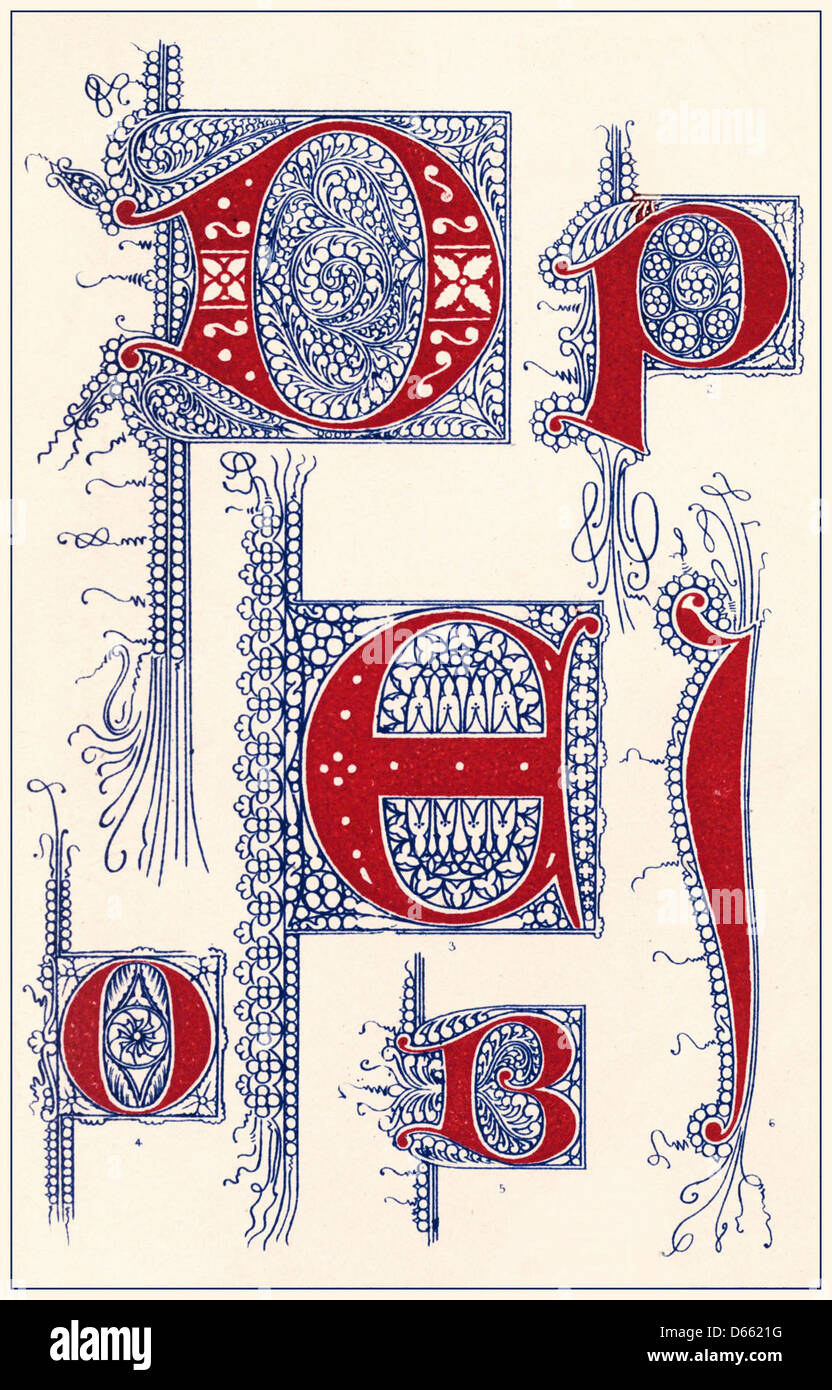 This 1860 typography book by W. R. Tymms features various alphabets and ...