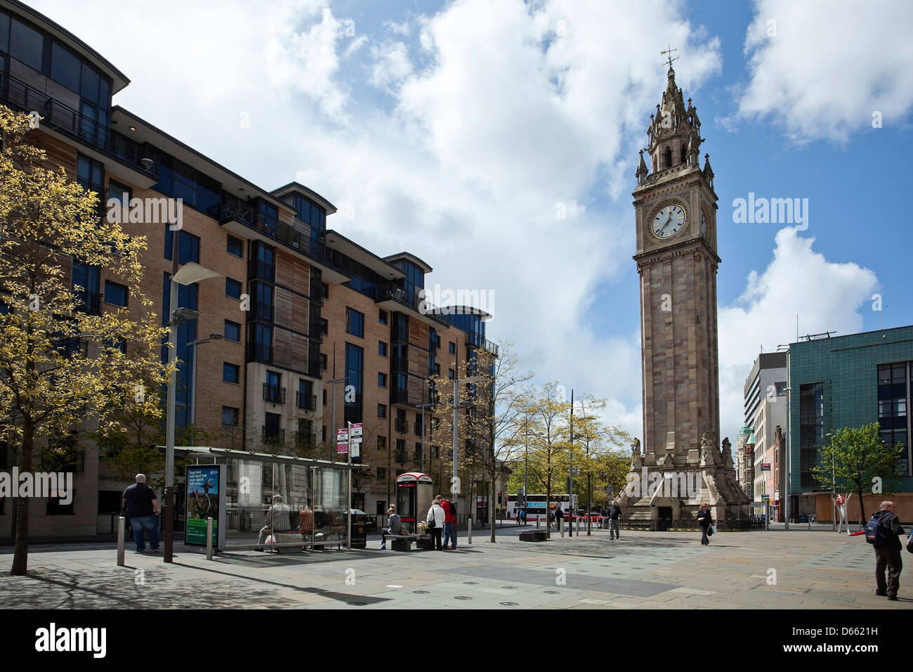 Albert Memorial Clock, clock tower, Queen's Square, Belfast, Northern ...