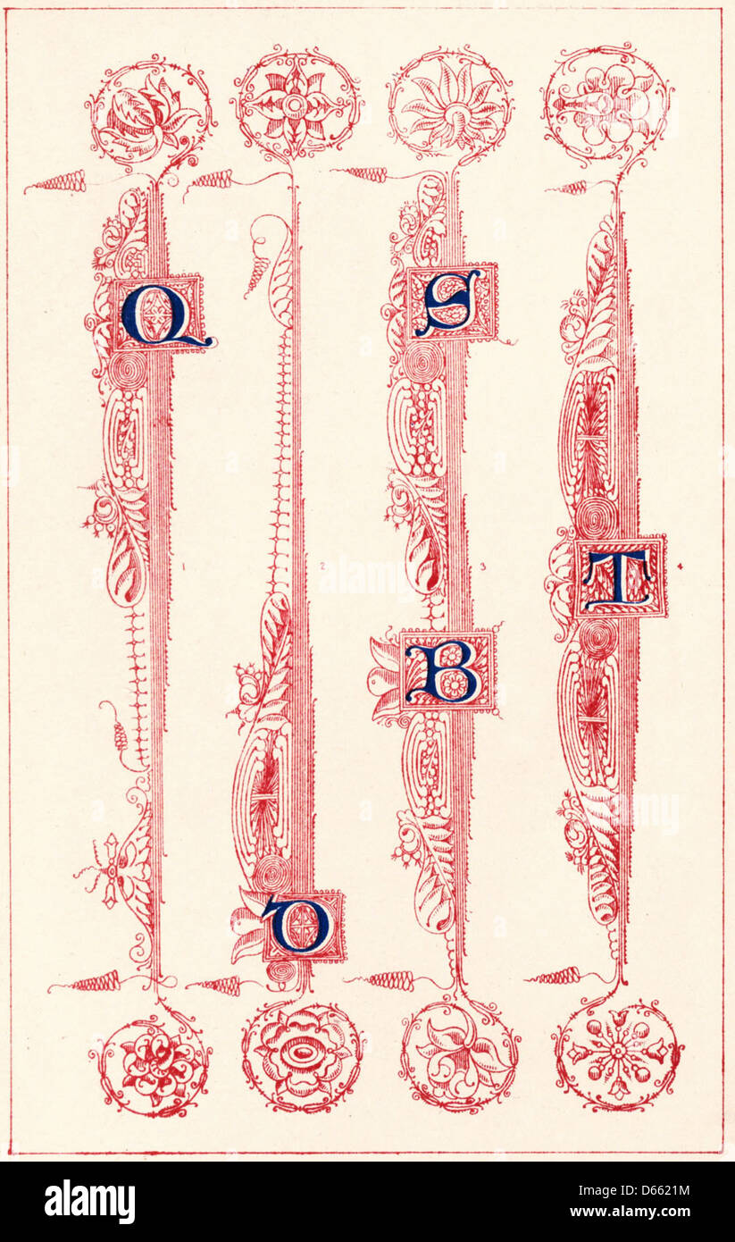 This example from W.R. Tymms' 1860 Alphabets features detailed ...