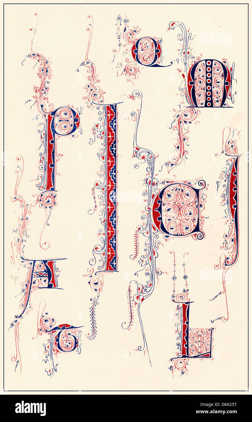 An example of calligraphy and decorative writing from W. R. Tymms in ...