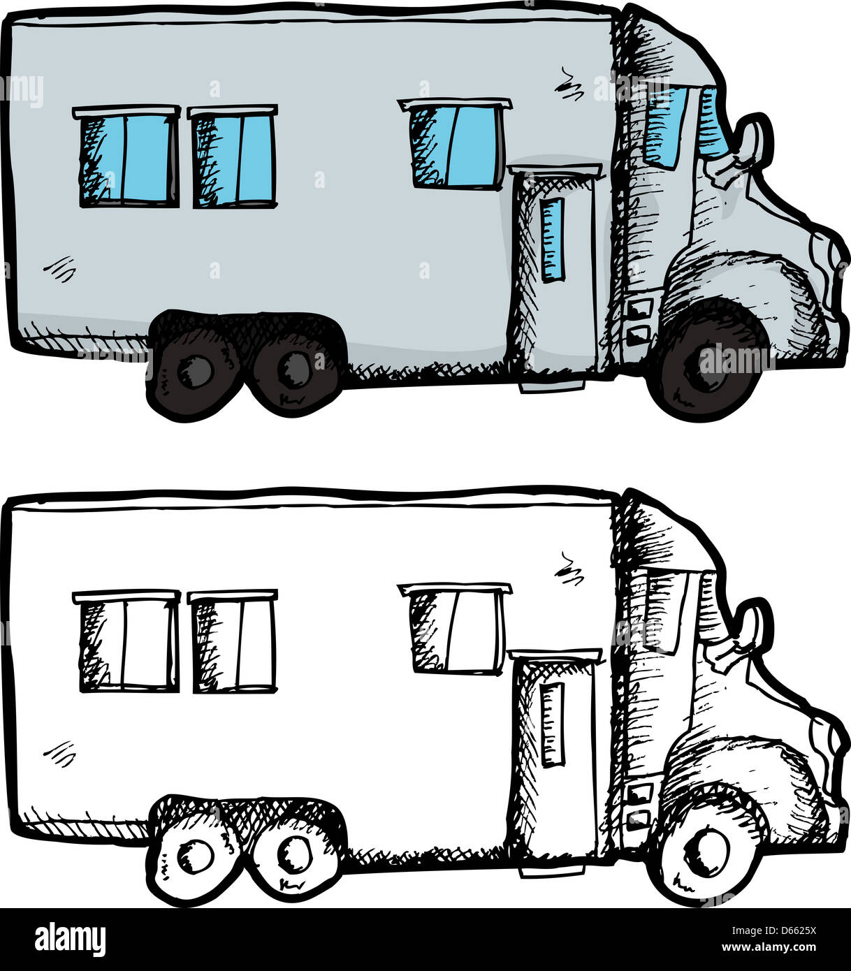 Isolated large conversion van over white background Stock Photo - Alamy