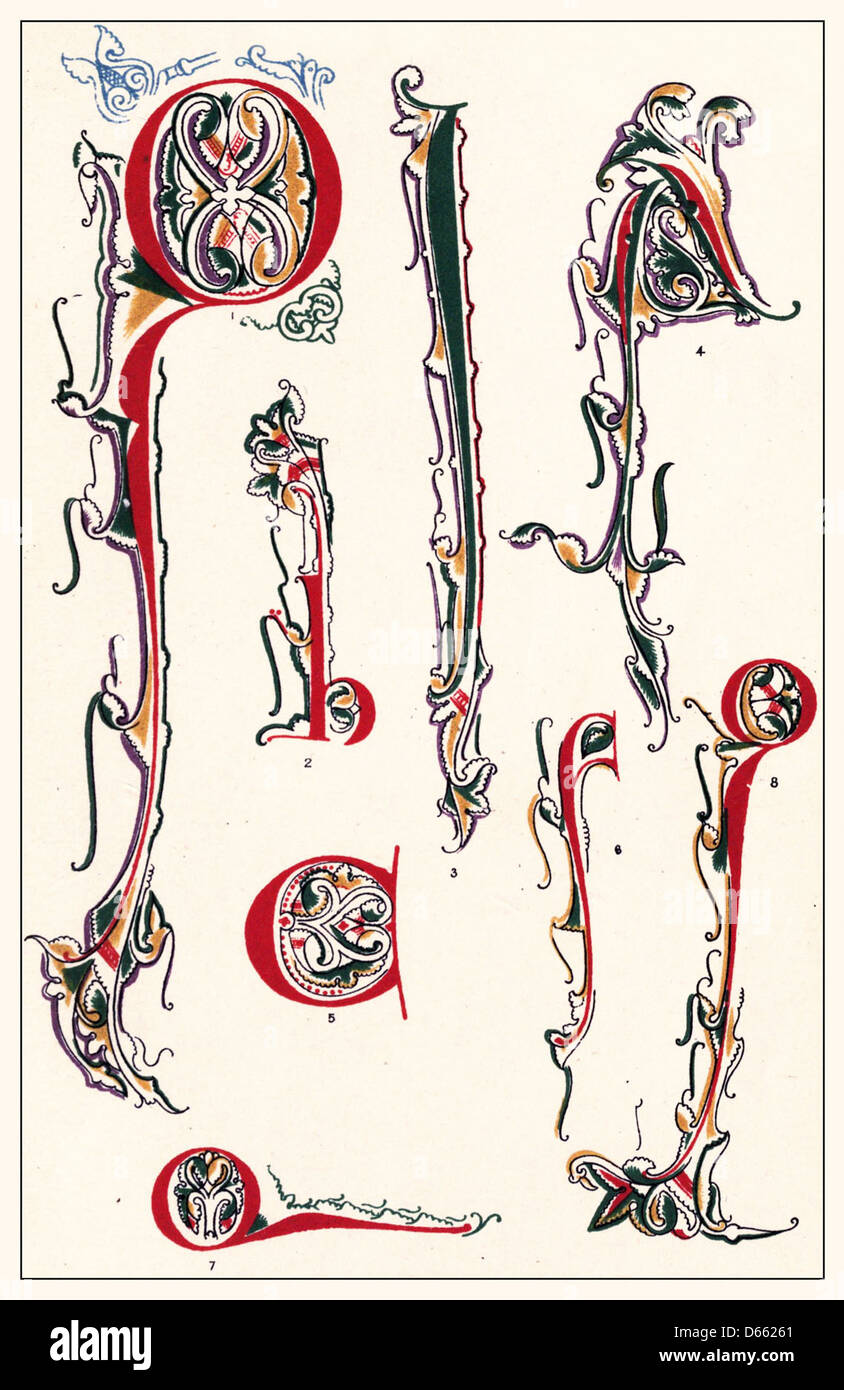 This 1860 book features a collection of decorative writing and ...