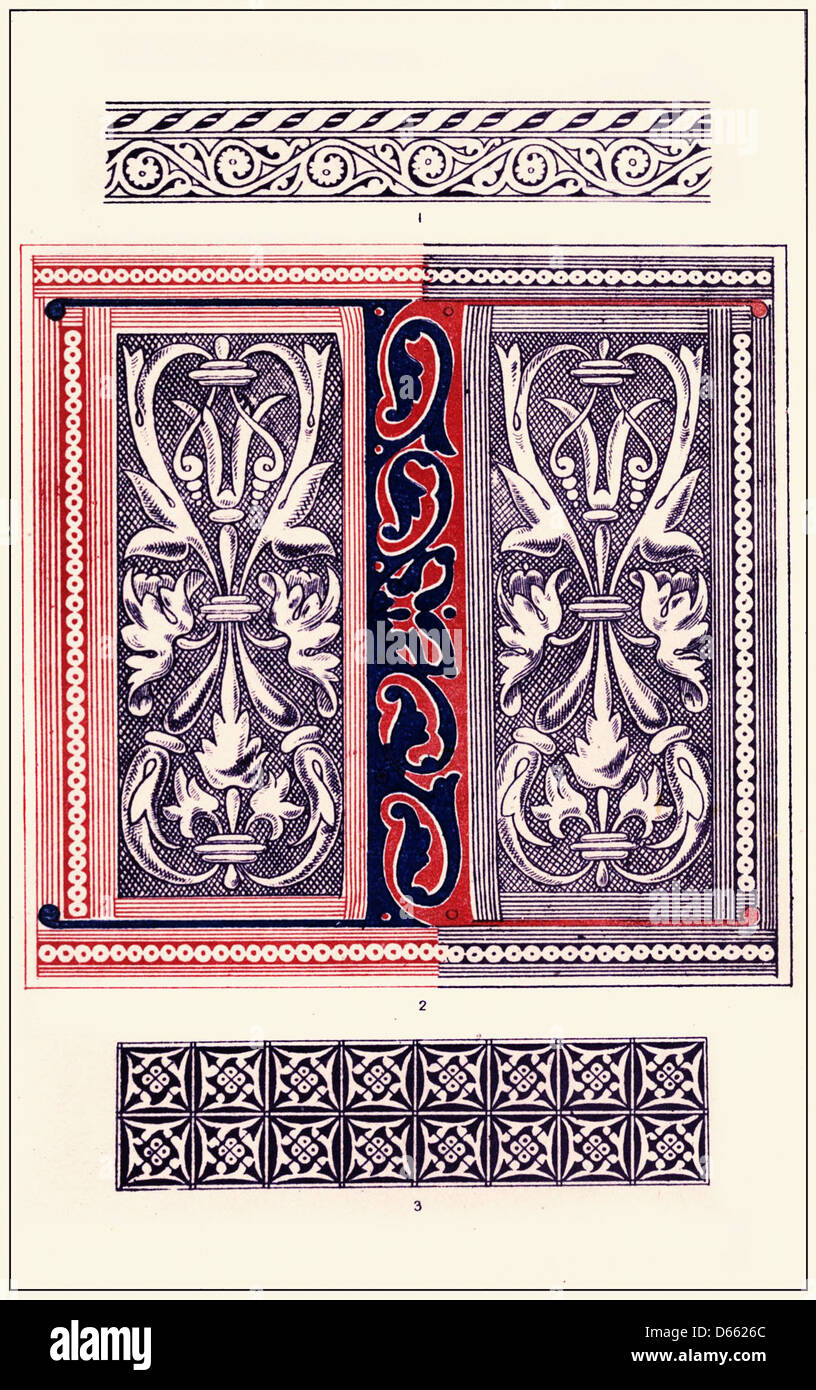 An illustration from W. R. Tymms' 1860 guide to decorative writing ...