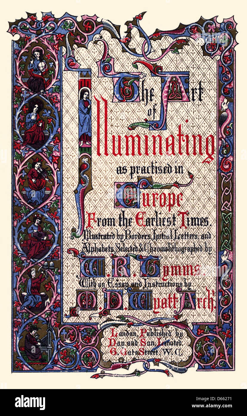 An 1860 work by W.R. Tymms showcasing a range of alphabets and ...