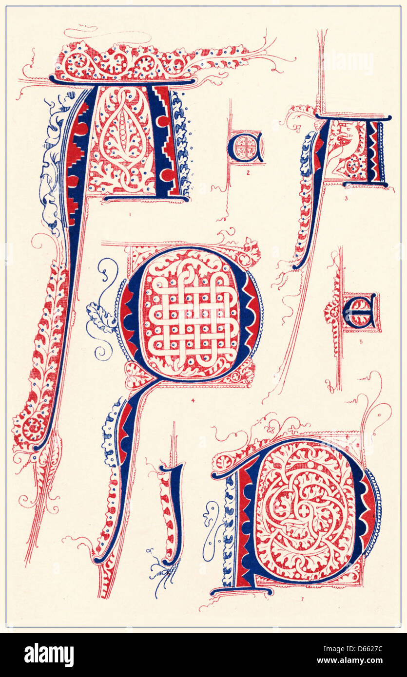 An illustration from W.R. Tymms' 1860 work, showcasing decorative ...