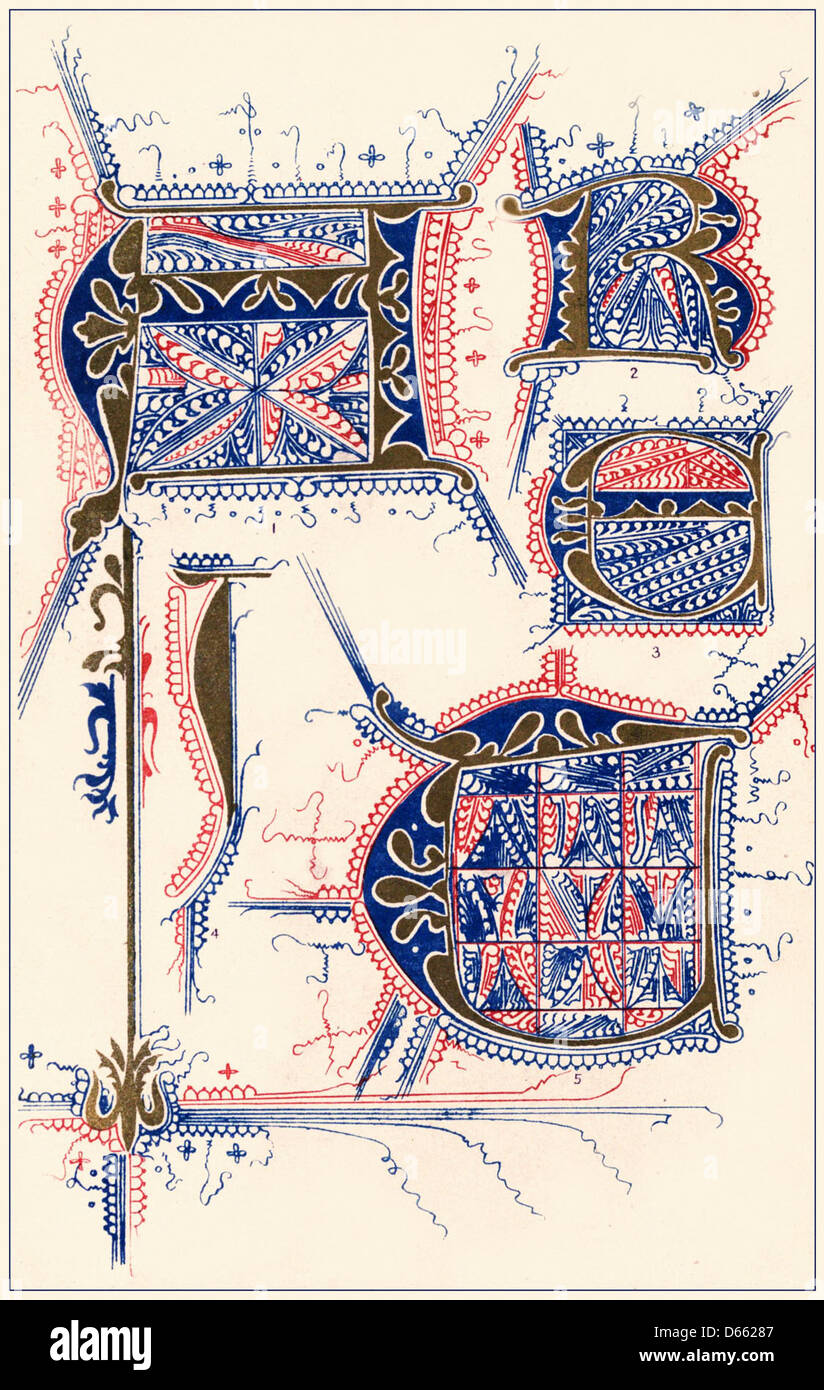 Decorative initials alphabet hi-res stock photography and images - Alamy