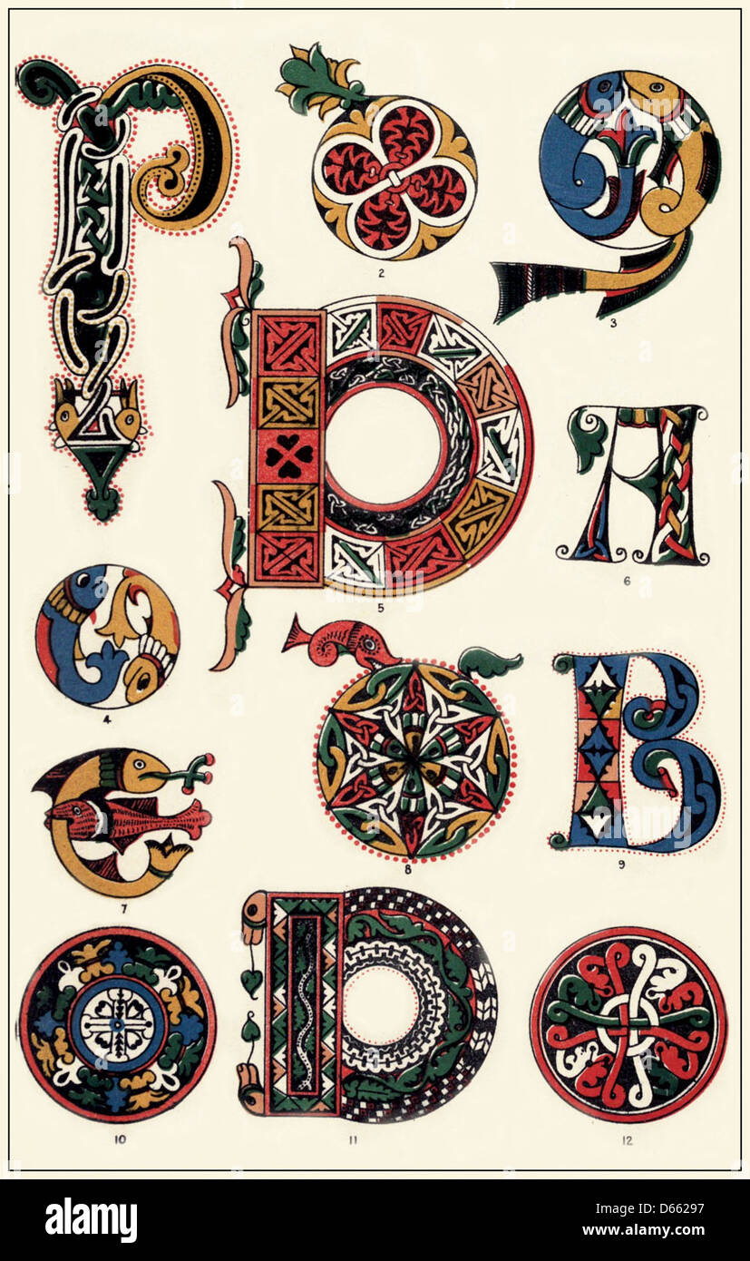 This 1860 calligraphy specimen from W. R. Tymms showcases decorative ...