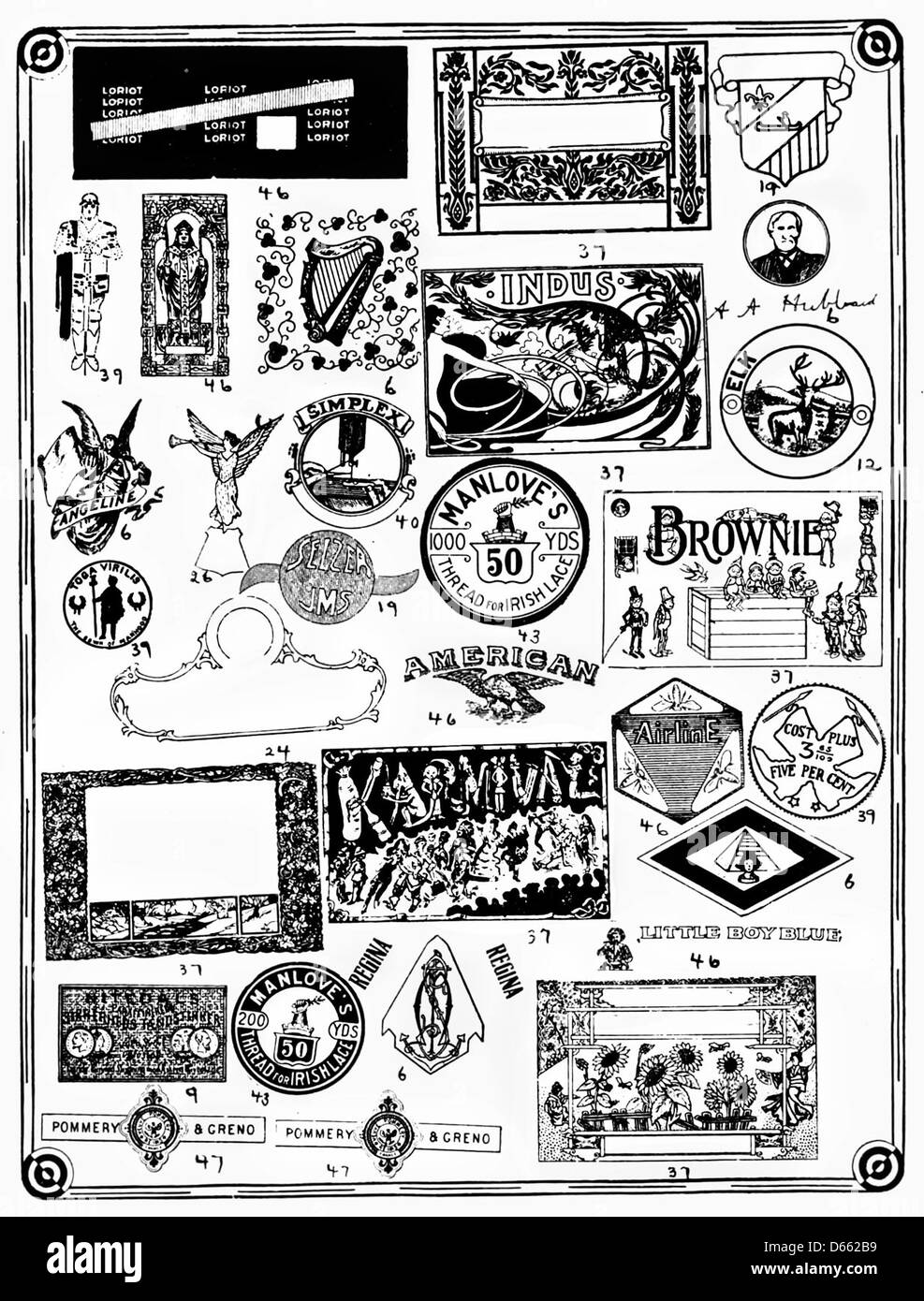 This vintage logo from the Brownie brand showcases early 20th-century ...