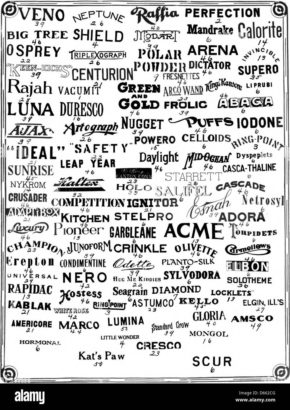 This vintage advertisement showcases the Acme logo, a trademark that ...