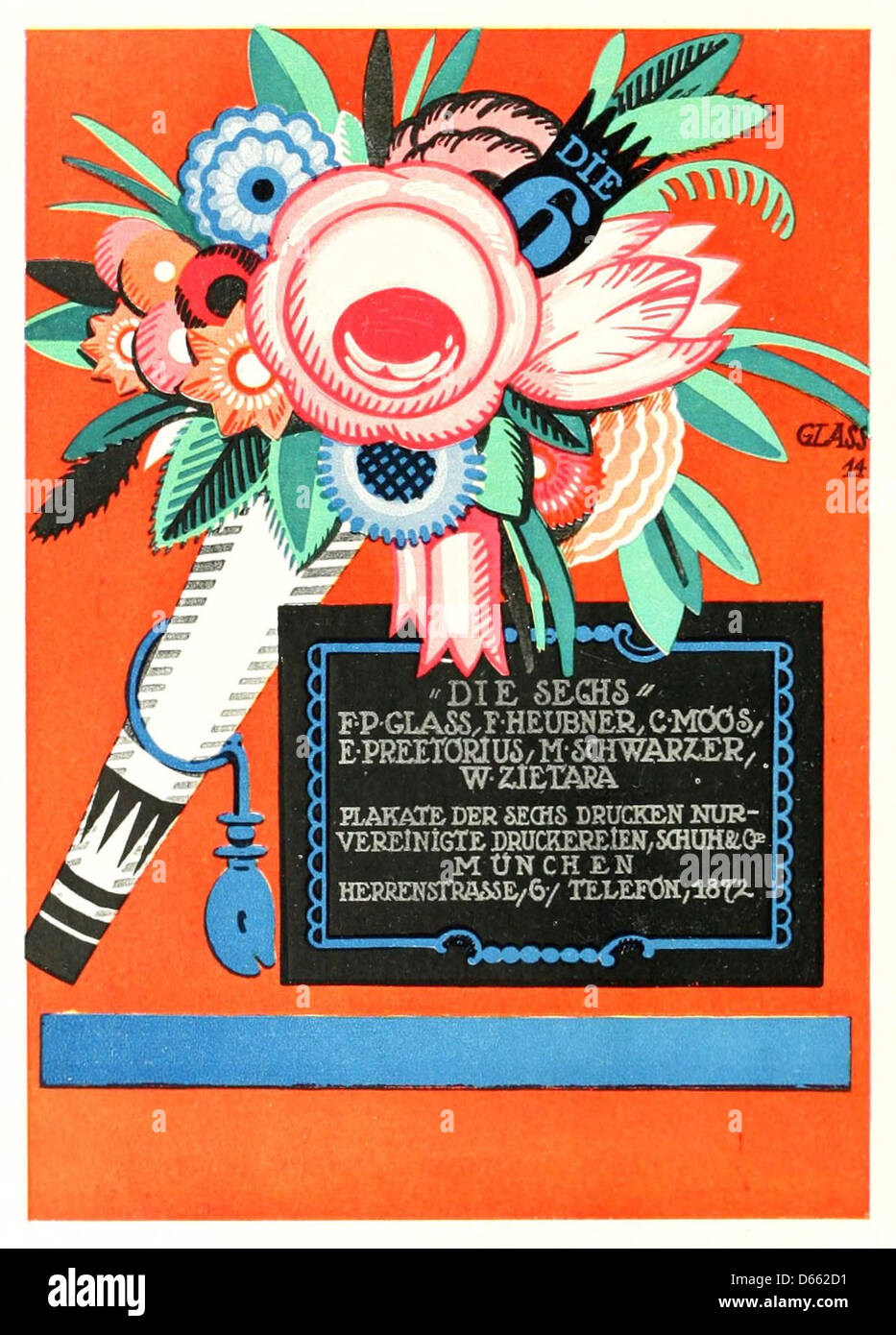 A 1914 German advertisement poster designed by Franz Paul Glass for the ...