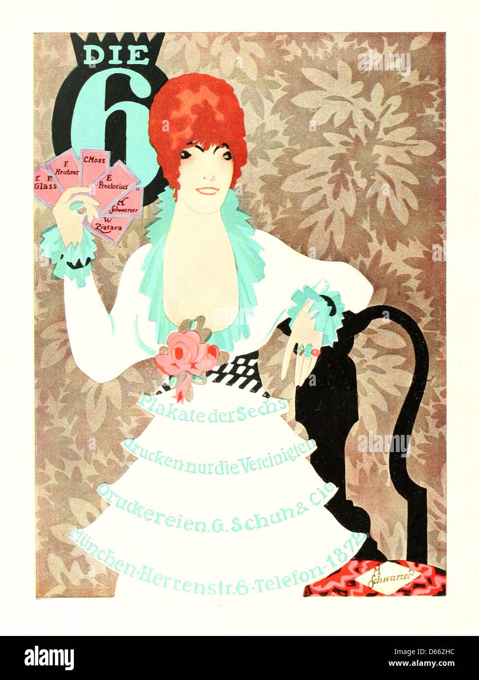 A 1914 poster designed by Max Schwarzer, produced for the Deutsche ...