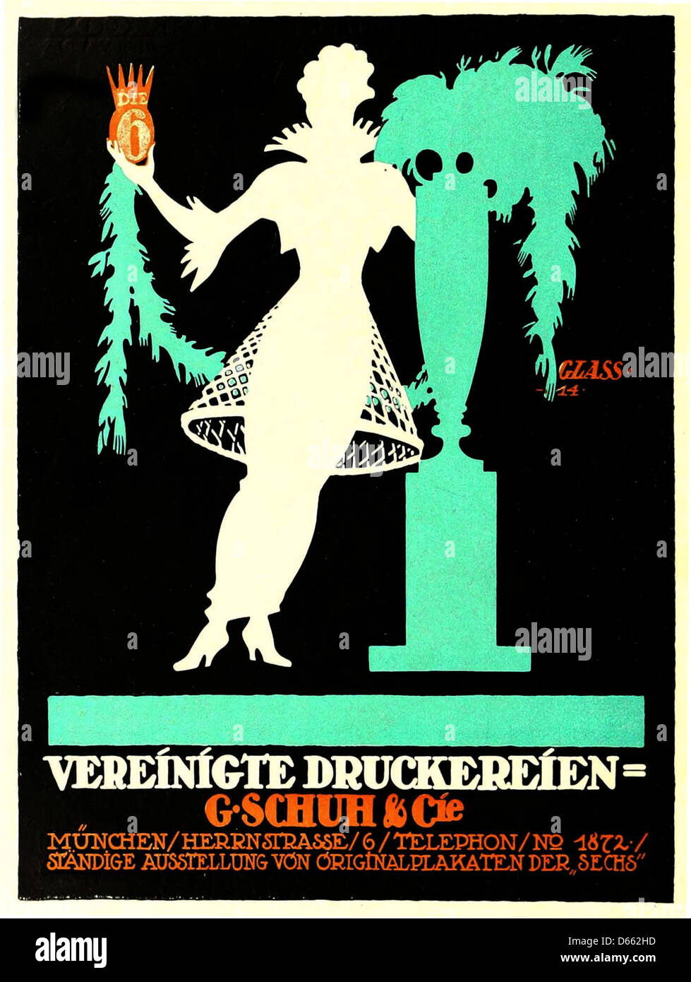 A 1914 poster designed by Franz Paul Glass, part of the Deutsche ...