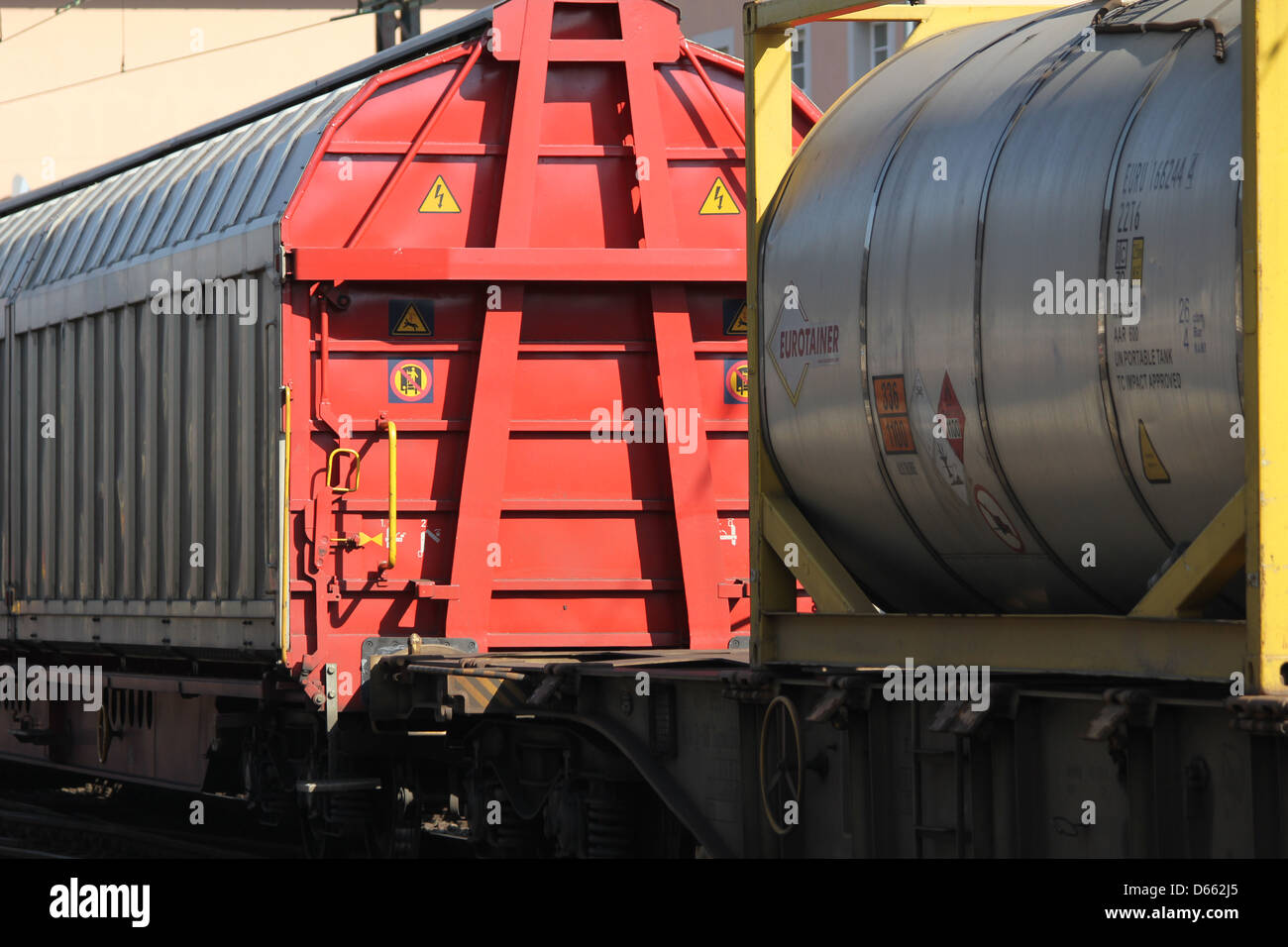 freight train wagons Stock Photo - Alamy