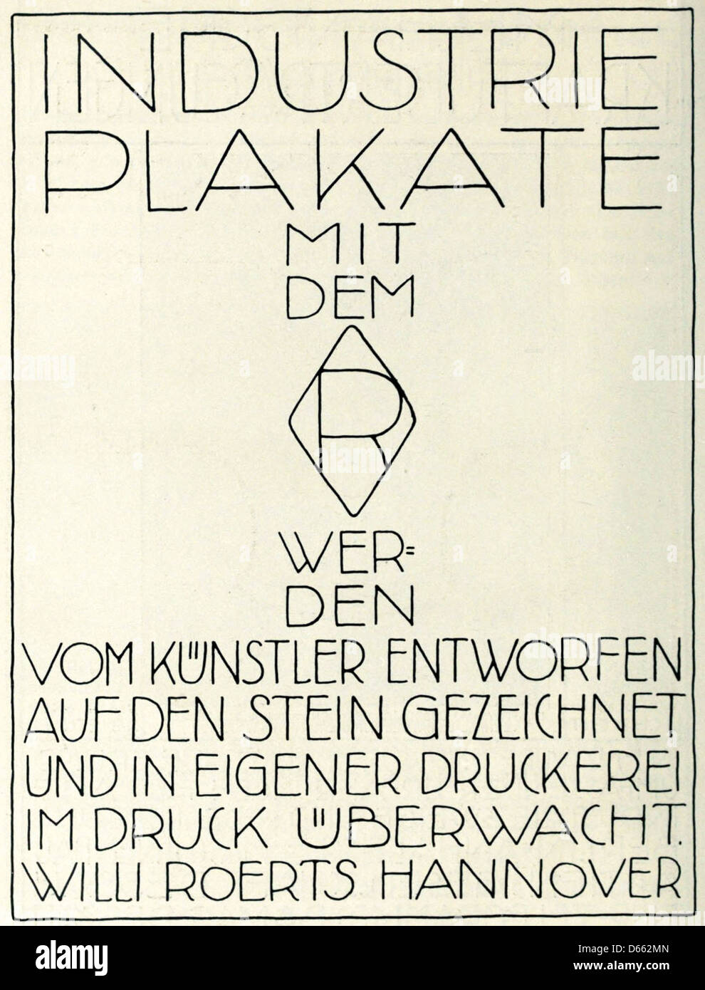 A German advertisement poster from the Deutsche Werkbund, showcasing ...