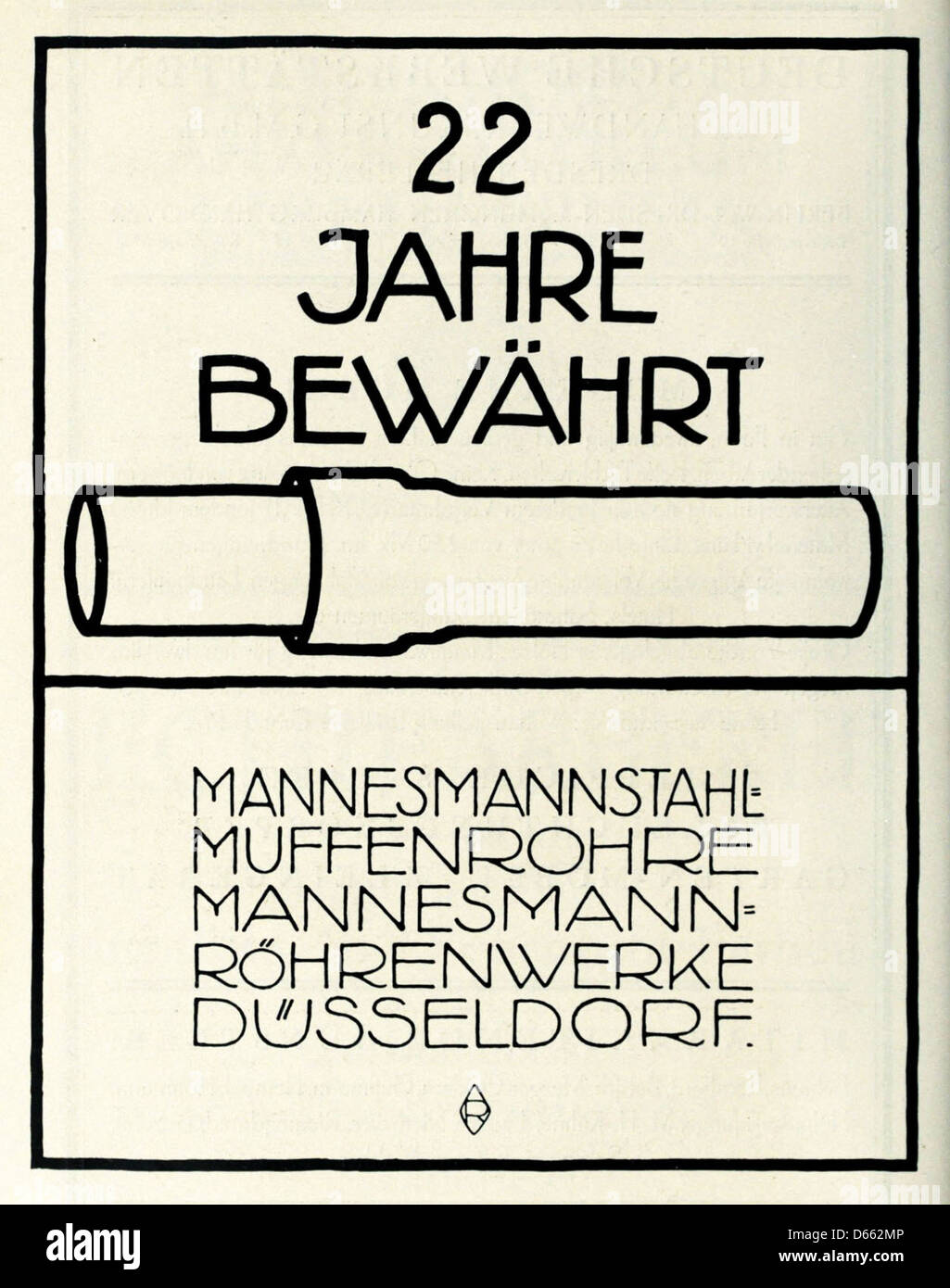 A German advertisement celebrating the 22 years of the Deutsche ...