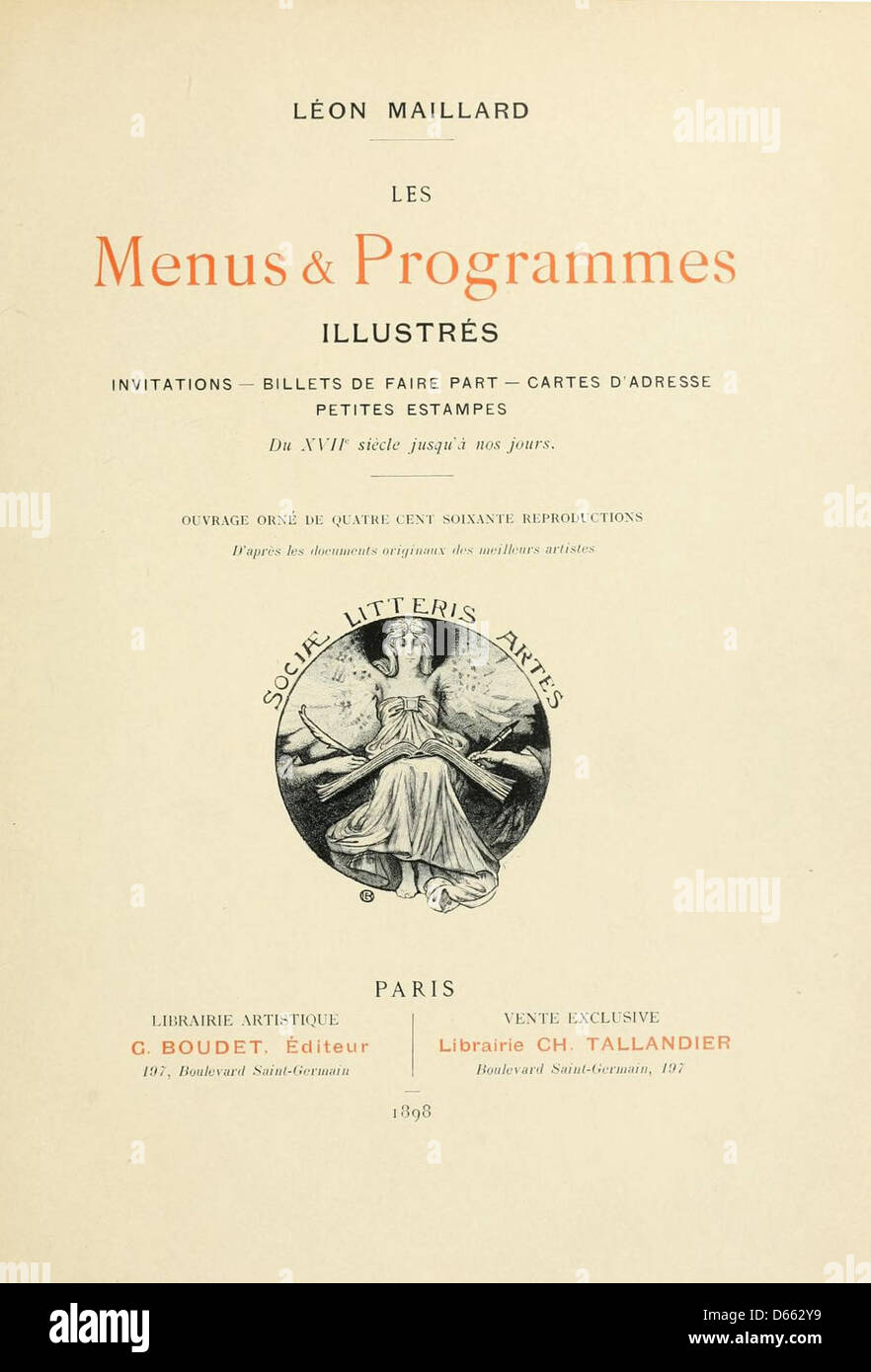 Les menus hi-res stock photography and images - Alamy