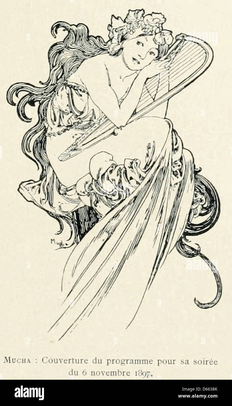 This 1897 program cover, designed by the renowned French artist ...