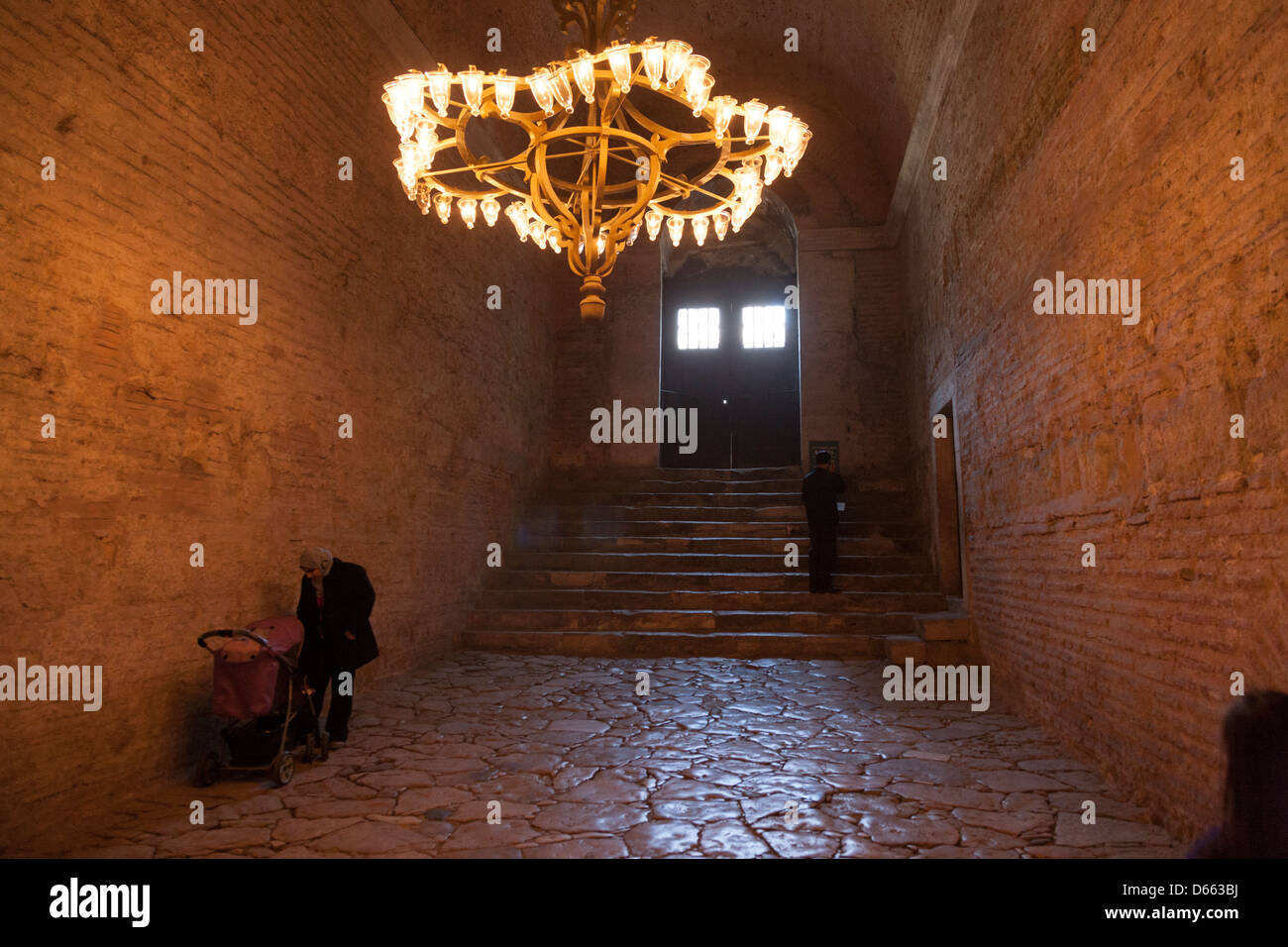 Internal ramp of the Hagia Sophia Mosque in Istanbul Stock Photo - Alamy