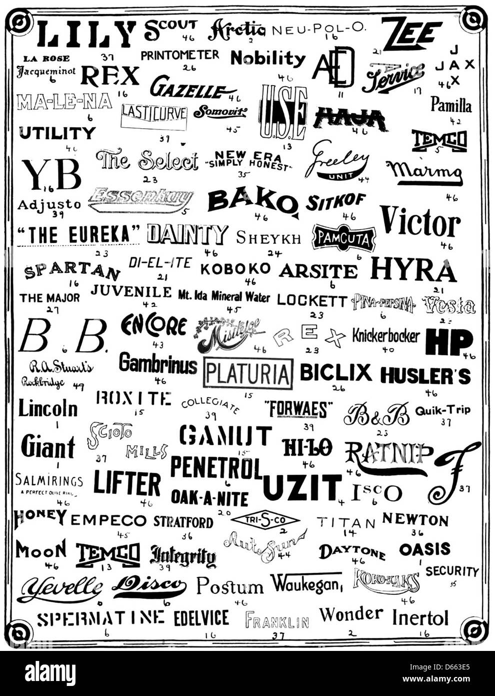 Logo logo collection Black and White Stock Photos & Images - Alamy