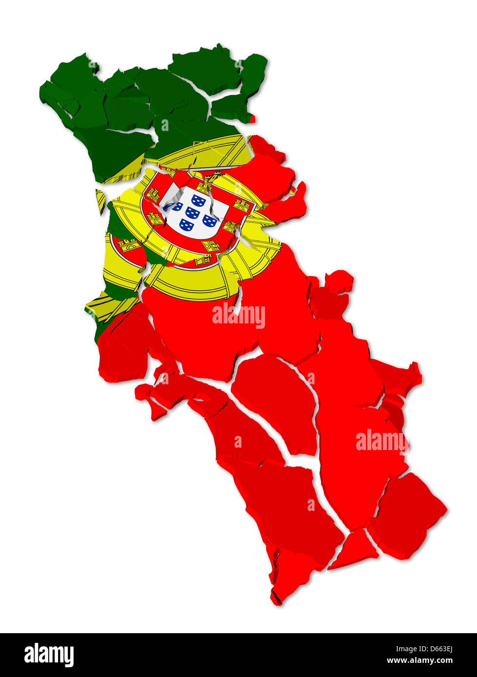 Map of portugal Cut Out Stock Images & Pictures - Alamy