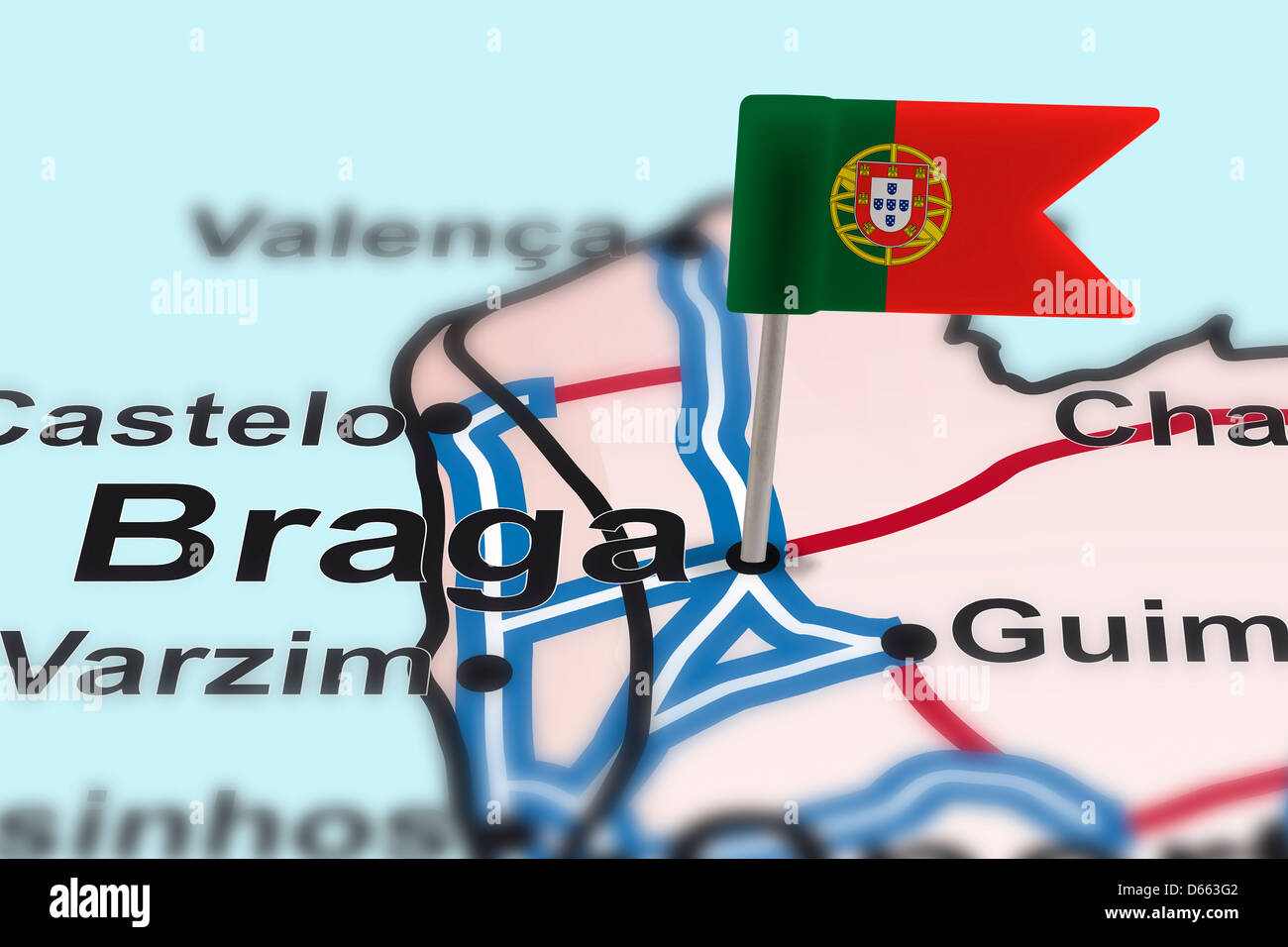 Portugal map flag in hi-res stock photography and images - Alamy
