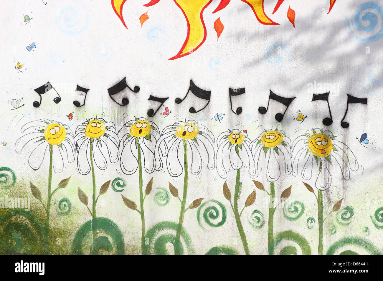 Music Notes Graffiti Art