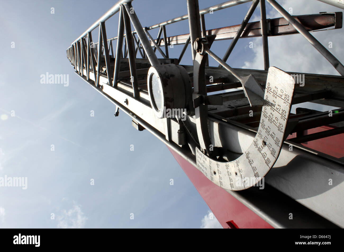 rotating big fire truck ladder Stock Photo - Alamy