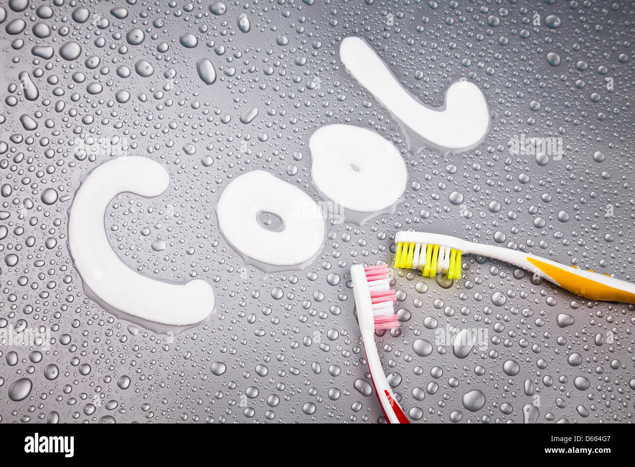 cool and clean concept with colorful toothbrushes Stock Photo - Alamy