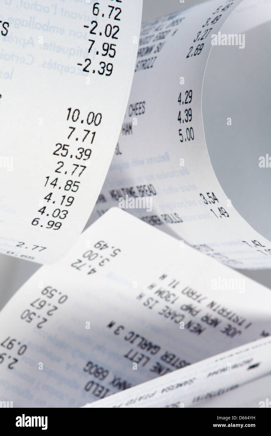 Grocery receipt hi-res stock photography and images - Alamy