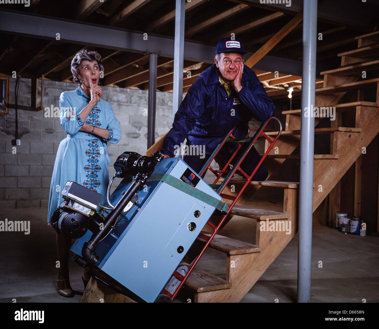 Furnace installer hi-res stock photography and images - Alamy