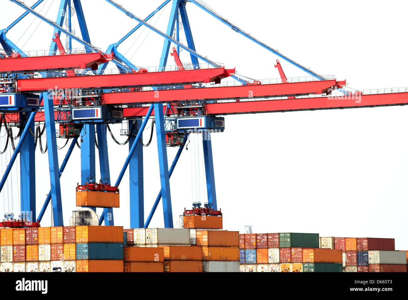 isolated plain container port Stock Photo - Alamy