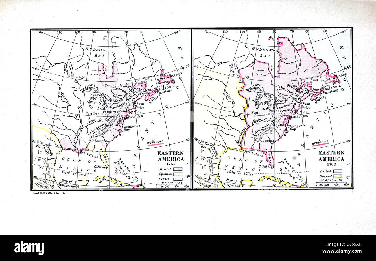 1755 colonial america map hi-res stock photography and images - Alamy