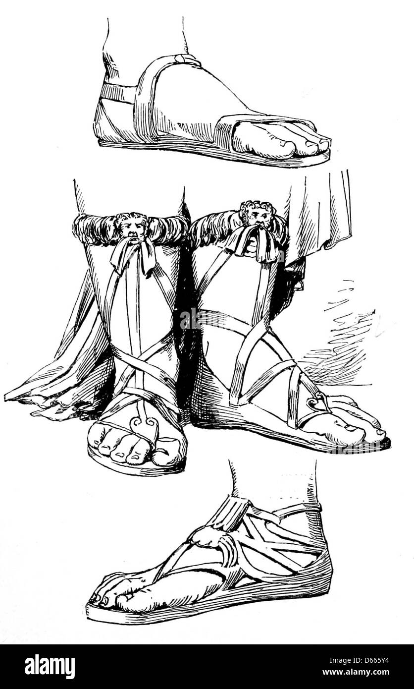 This 1884 image is from a treatise on the history of boots and shoes ...