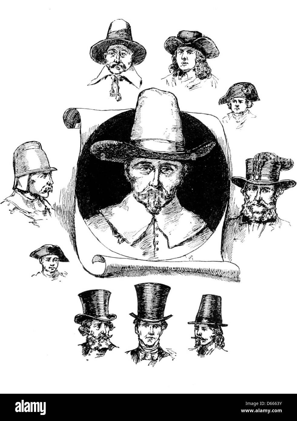 An 1885 treatise on headwear, focusing on the evolution of men’s hats ...
