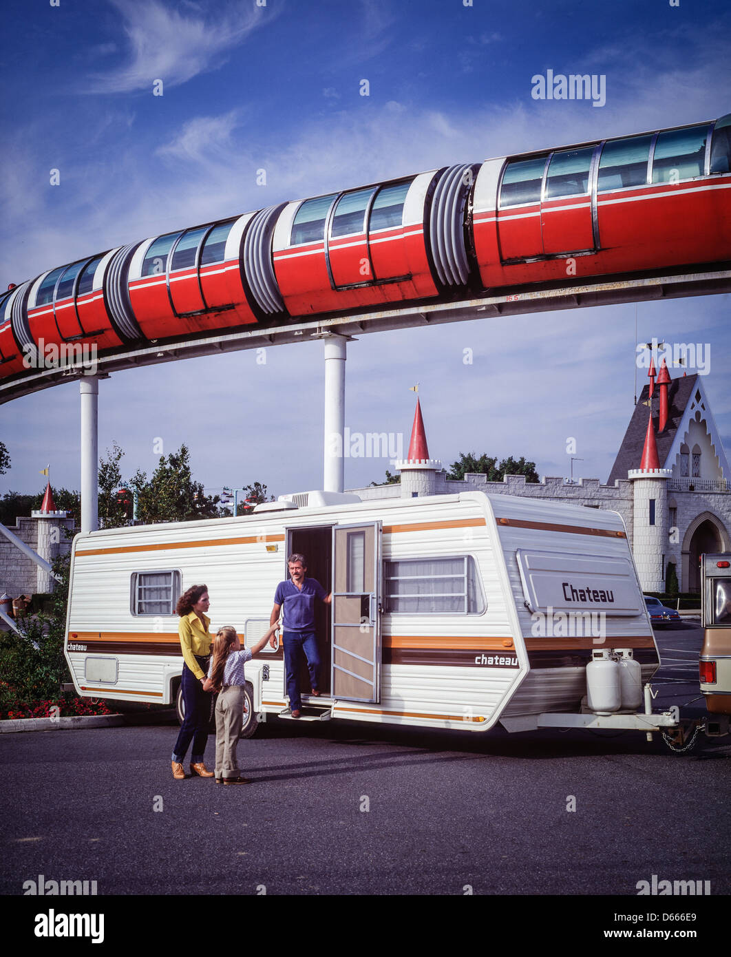 RV camper trailers Stock Photo - Alamy