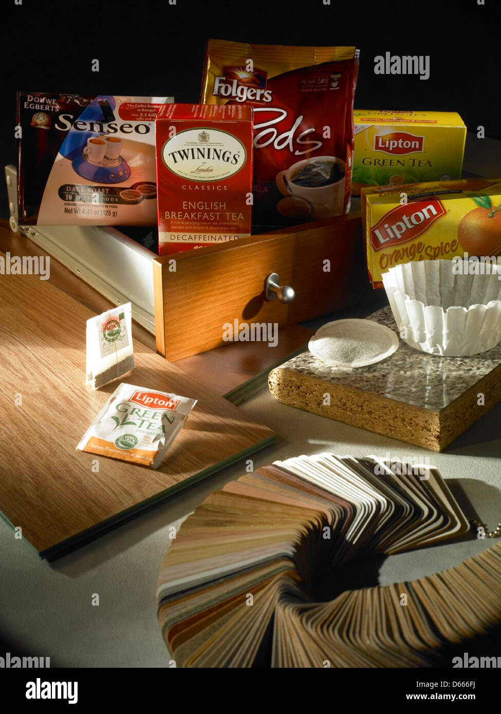Still life, assorted paper products Stock Photo - Alamy