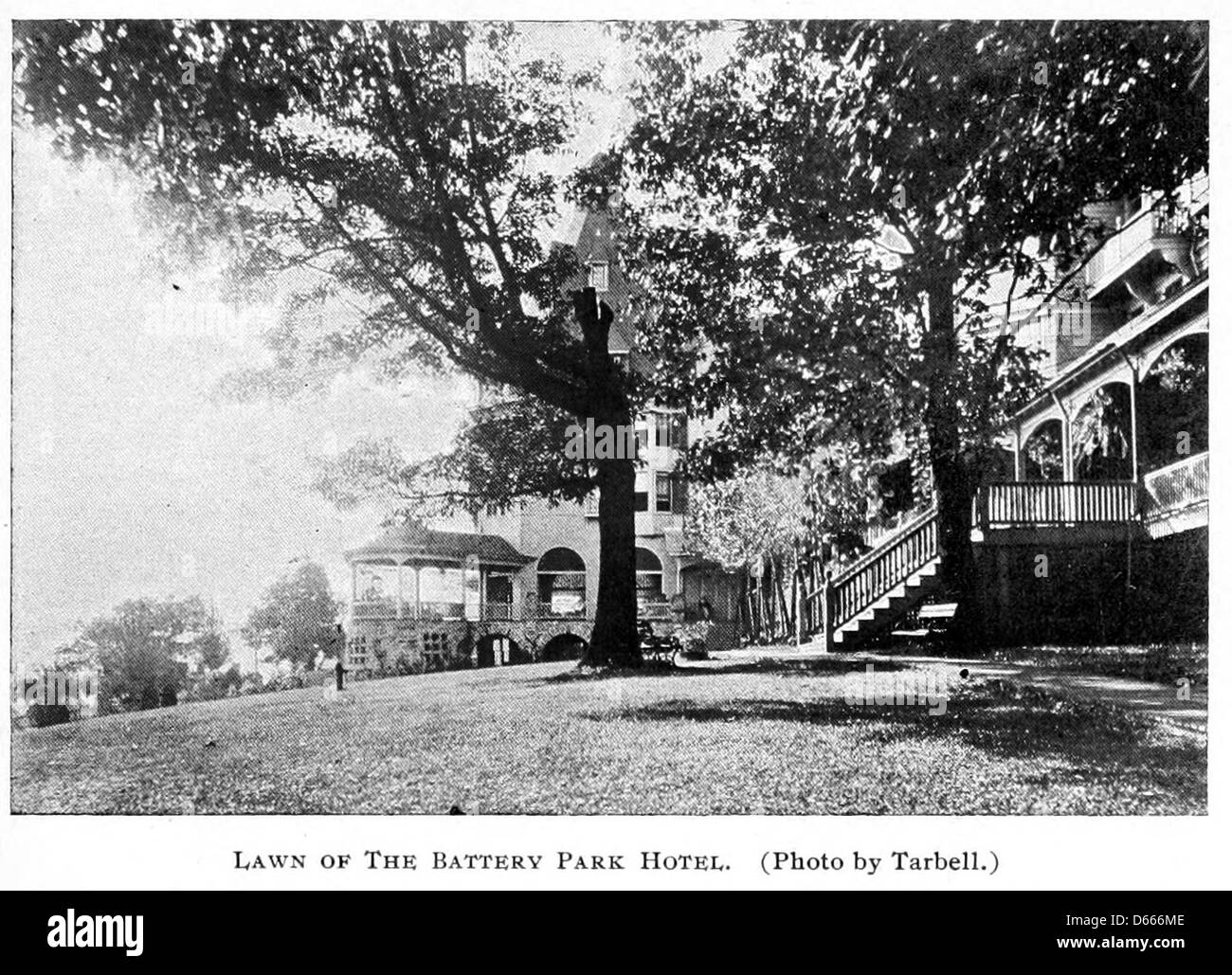 This 1898 souvenir directory highlights Battery Park Hotel, located in ...