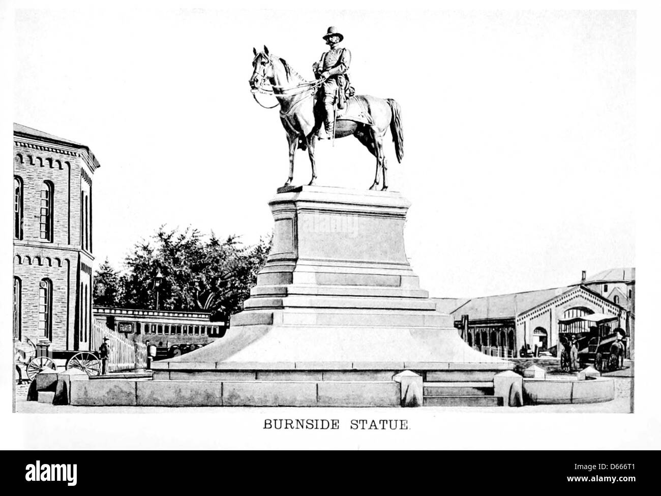 An 1888 photograph of Providence, Rhode Island, showcasing the Burnside ...